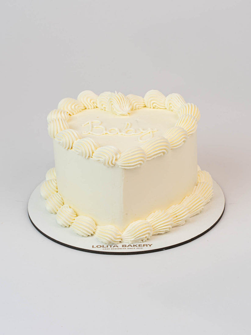 Mini pastel corazon Gender Reveal Blanca con Relleno a Elegir | Lolita ...