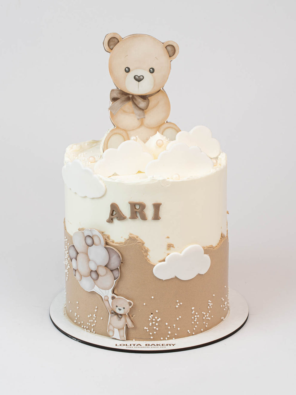 Vegan Teddy Bear First Birthday Cake | Lolita Bakery